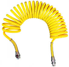 Articulated Vehicle Air Brake Coiled Pipes Yellow