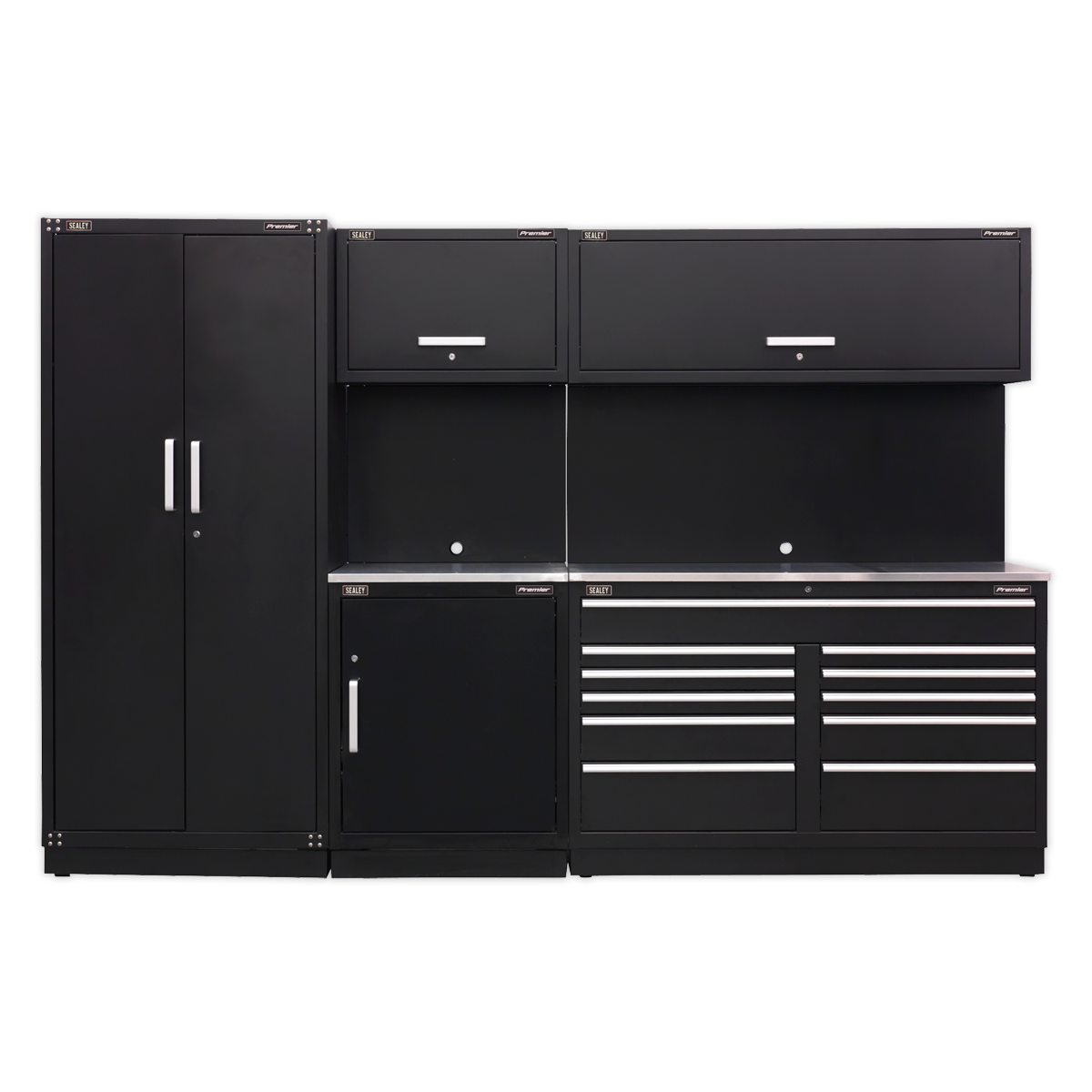 Modular Storage System Combo - Stainless Steel Worktop