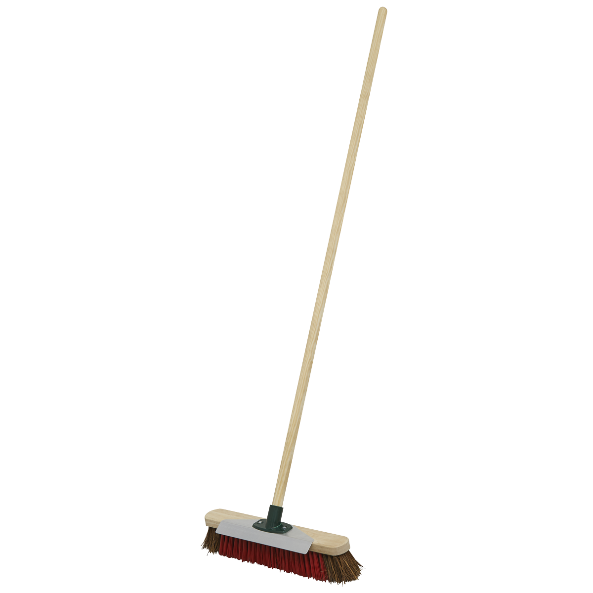 Heavy-Duty Broom with Scraper 16"(405mm) Stiff/Hard Bristle