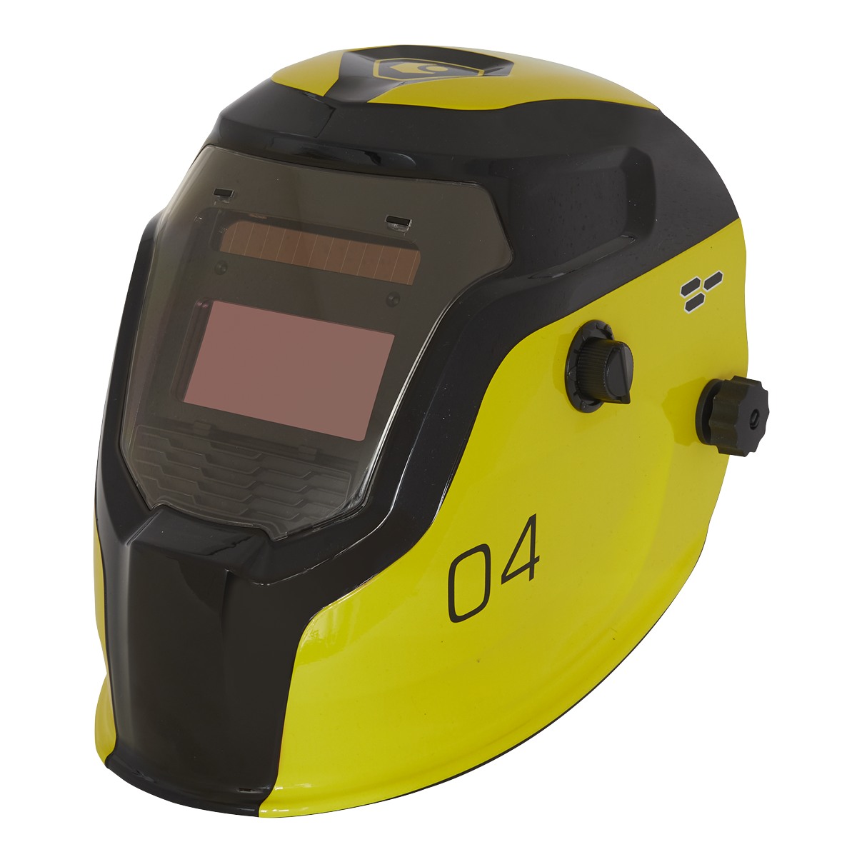 Auto Darkening Welding Helmet Shade 9-13 - Yellow