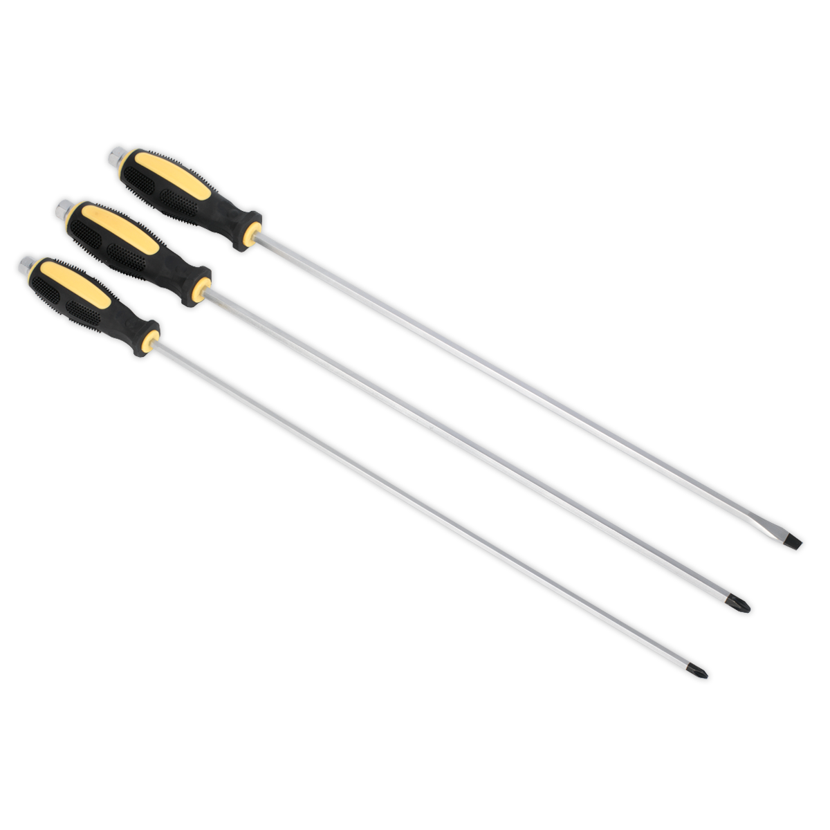 Extra Long Hammer-Thru Screwdriver Set 3pc