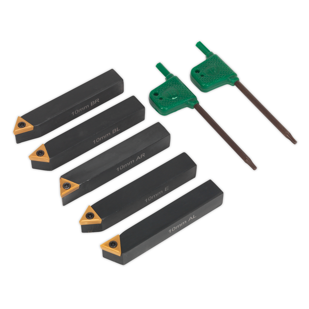 Indexable 10mm Lathe Turning Tool Set 5pc