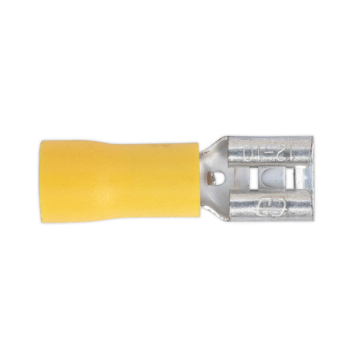 Push-On Terminal 6.3mm Female Yellow Pack of 100